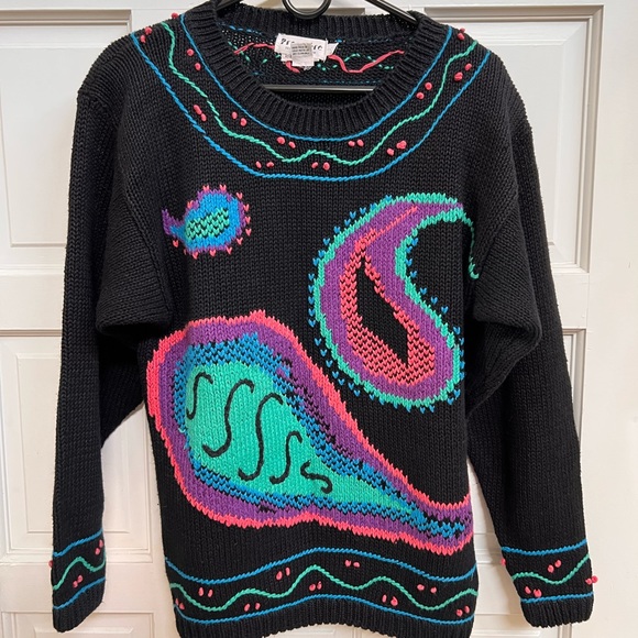 Vintage | Sweaters | Vintage Hand Knit Sweater Eighties Nineties 8s 90s ...